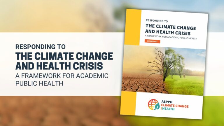 ASPPH Presents at WHO Climate Change and Health Agenda Meeting ...