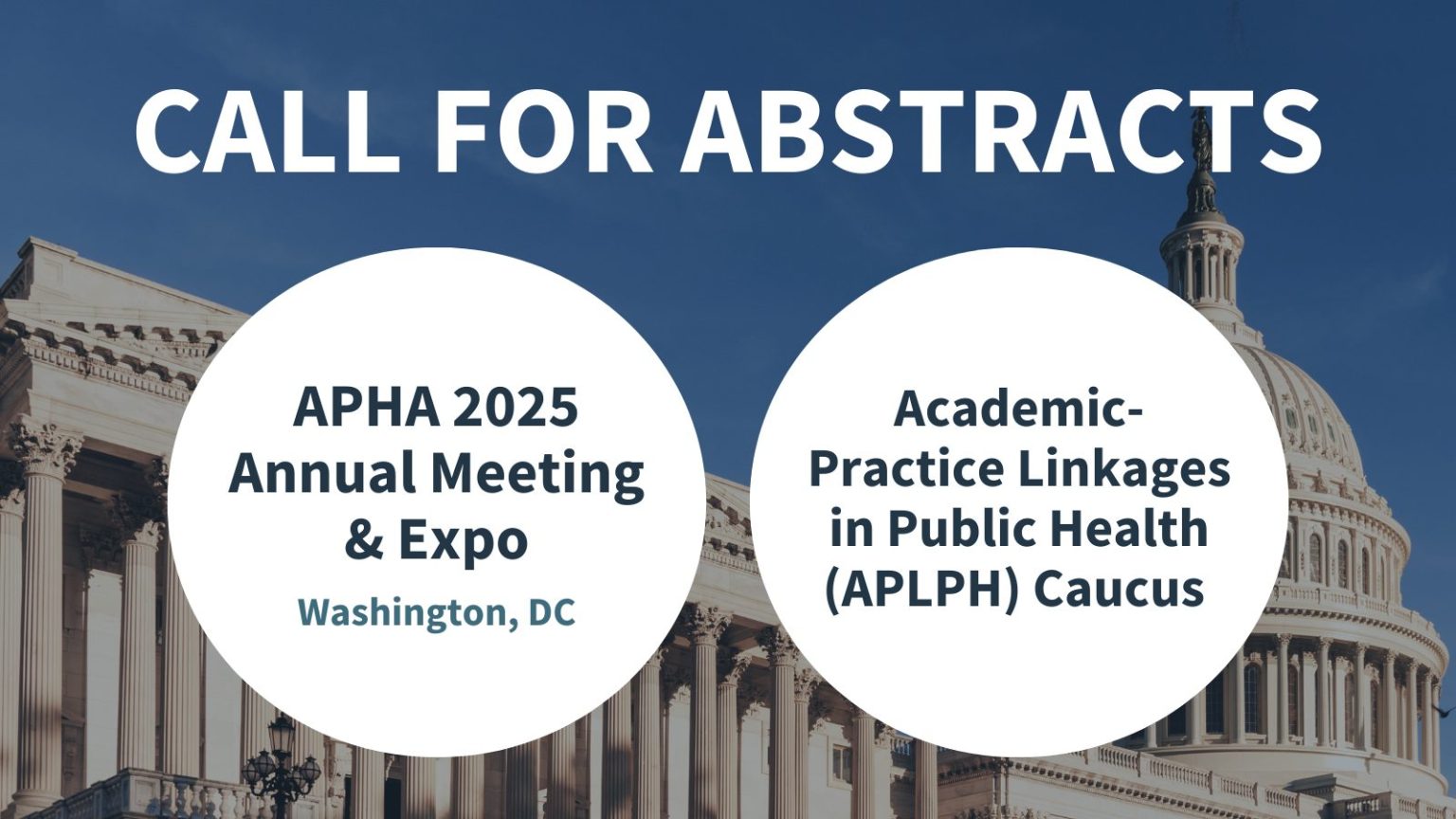 Call for Abstracts for APHA 2025 and the Academic-Practice Linkages in Public Health (APLPH ...